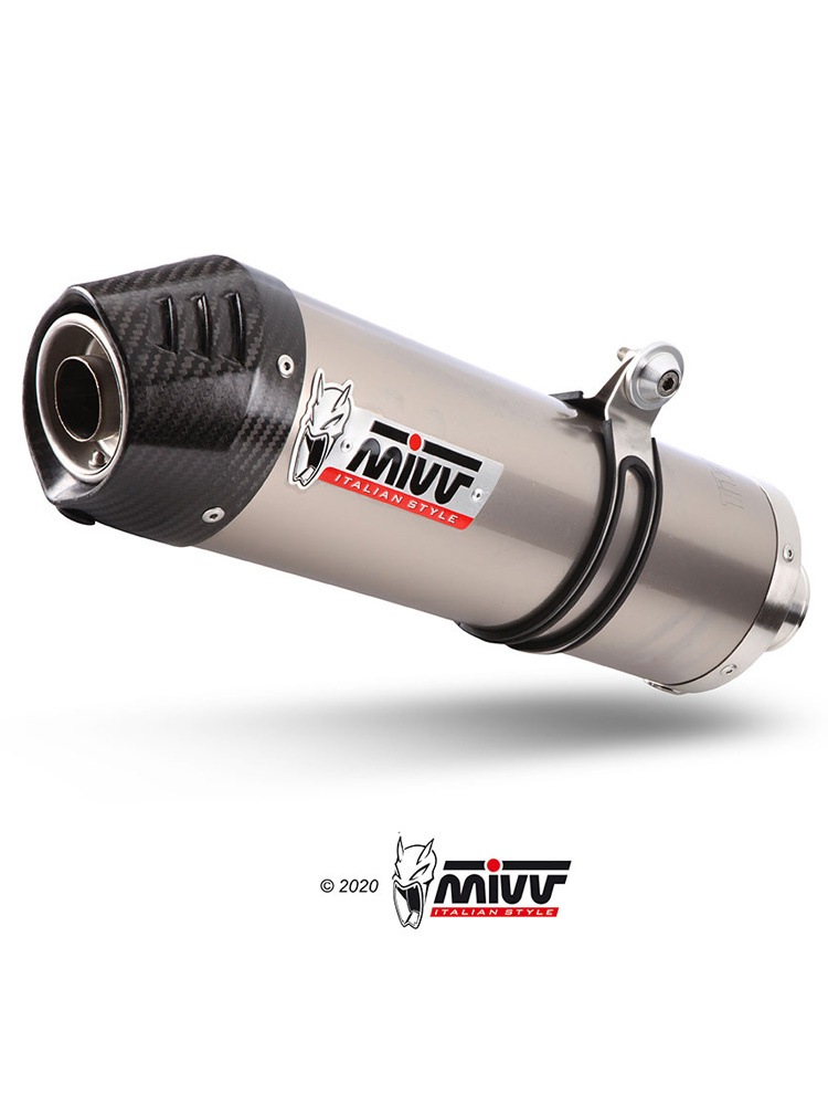 Pełny układ wydechowy (Oval) MIVV do Suzuki DL 650 V-Strom / XT (17-) titanium - sklep moto-tour ...